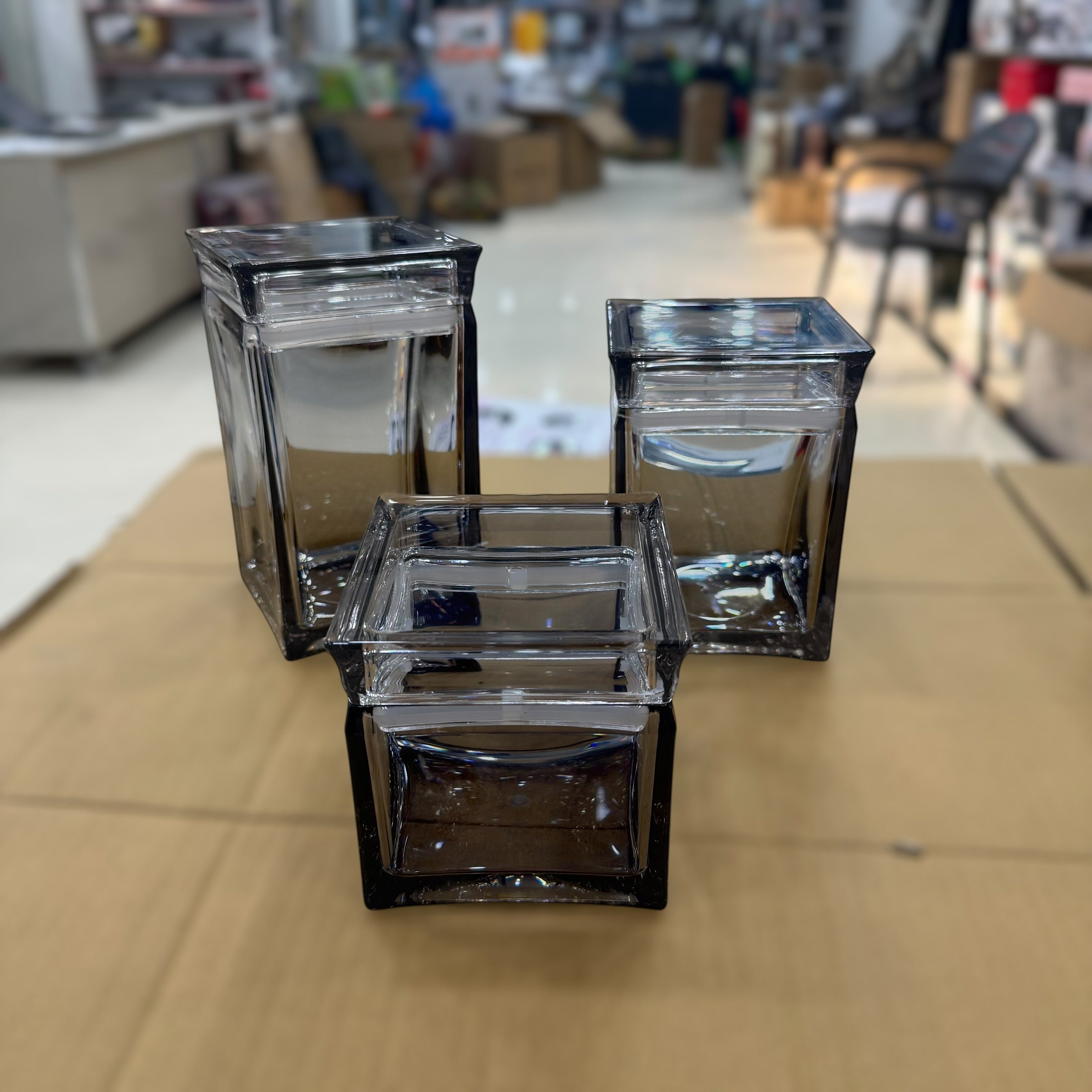 Acrylic 3pcs Air Tight Canister – Warsak Imported Collection