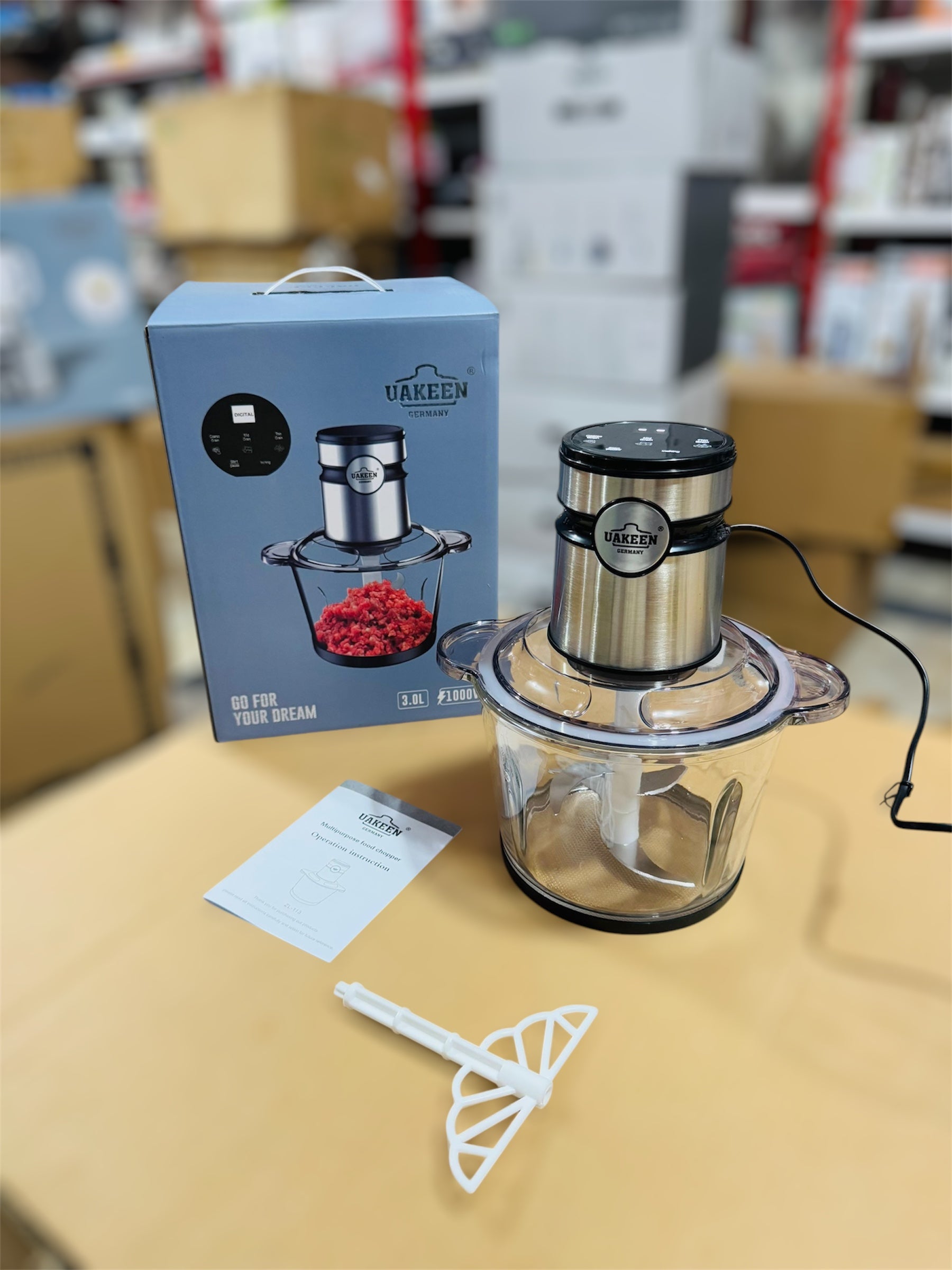 Uakeen Germany Digital 3L Glass Chopper ZL-113 – Warsak Imported Collection