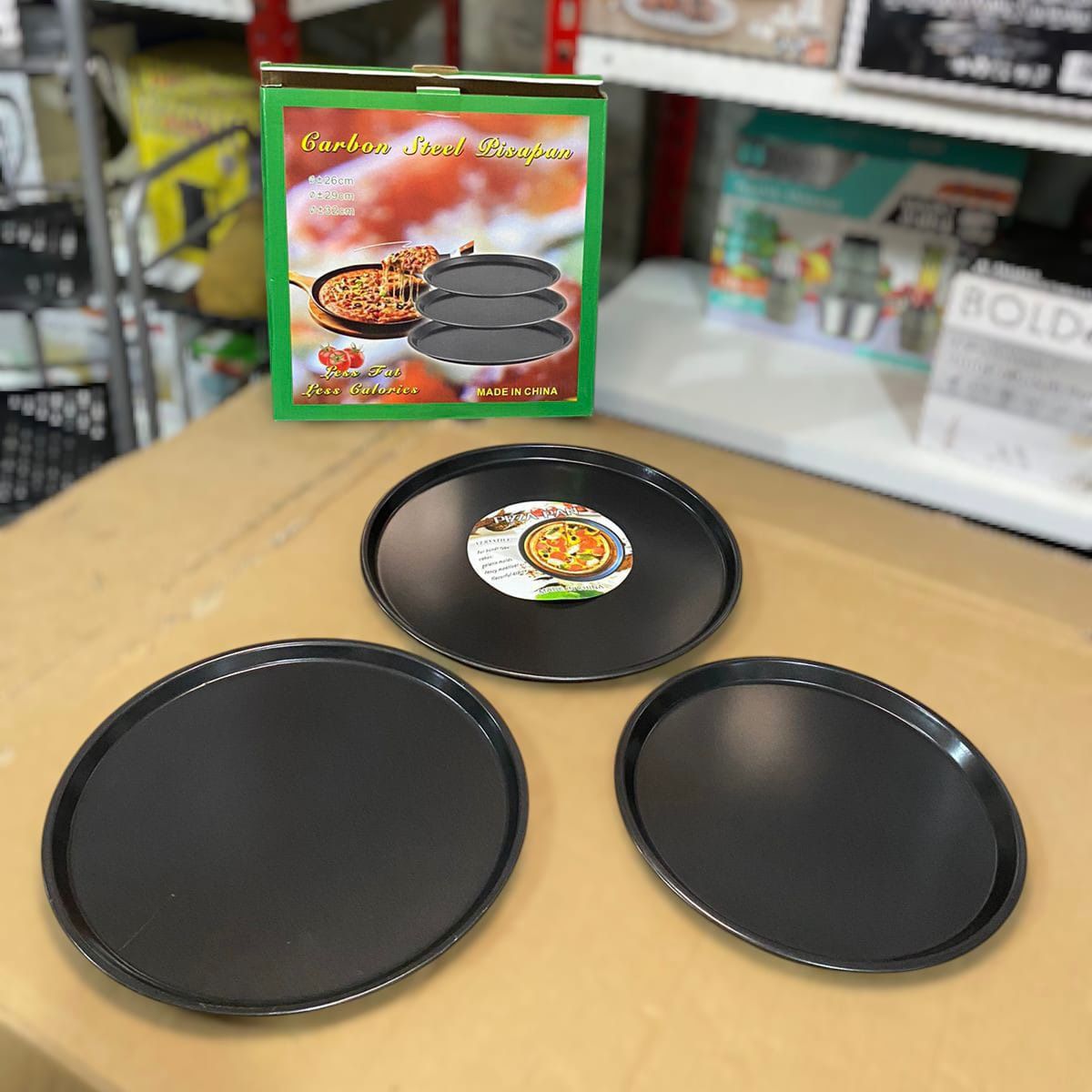 3Pcs Pizza Pan Set – Warsak Imported Collection